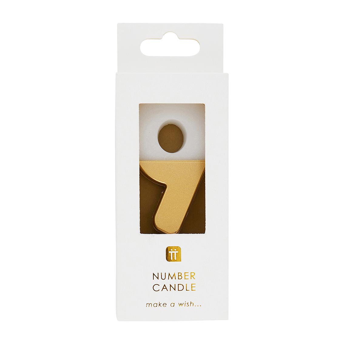 White & Gold Number Candle - 9 – HertfordCakeCo